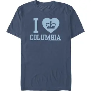 COLUMBIA UNIVERSITY I Love Ivy League Short Sleeve Graphic T-shirt - Denim