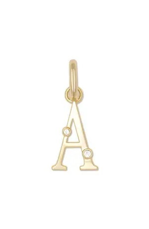 Ramy Brook Initial "a" Charm - Clear/gold