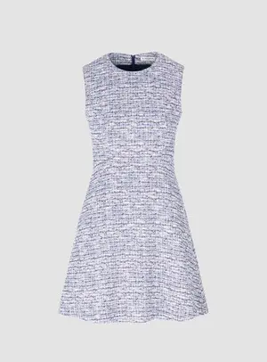 A.SHIMUS Sleeveless Cotton Tweed Dress - Blue