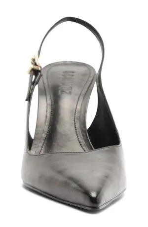 Schutz Lexi Leather Slingback Pump - Black