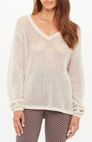 The Upside Josephine Organic Cotton Mesh Sweater