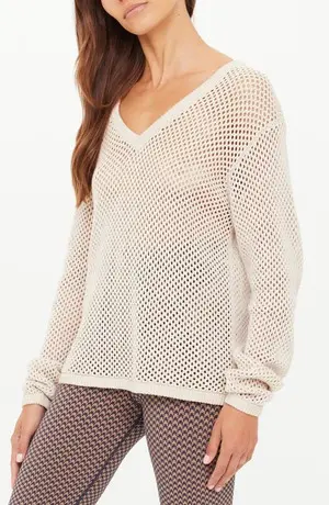 The Upside Josephine Organic Cotton Mesh Sweater