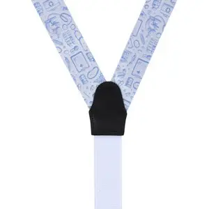 Trafalgar Medical Alert Silk Novelty Button End Suspenders