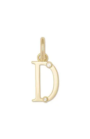 Ramy Brook Initial D Charm - Clear/gold