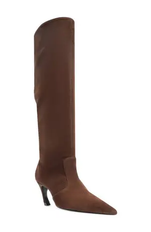Schutz Lexi Slouch Leather Boot - Brown