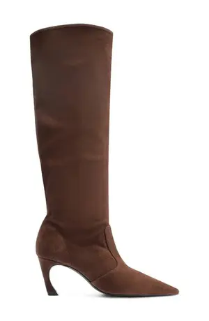 Schutz Lexi Slouch Leather Boot - Brown