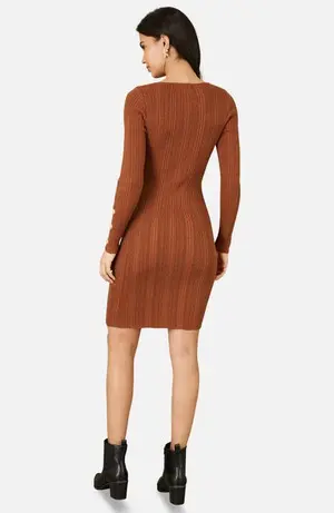 YUMI Fitted Button-detail Shimmery Midi Dress
