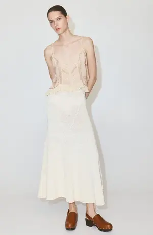 Mango Embroidered Crinkled Camisole