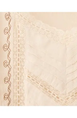 Mango Embroidered Crinkled Camisole