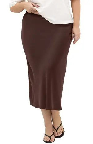 CITY CHIC Miranda Satin Maxi Skirt