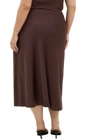 City Chic Miranda Satin Maxi Skirt