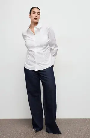Mango Slim Fit Poplin Shirt