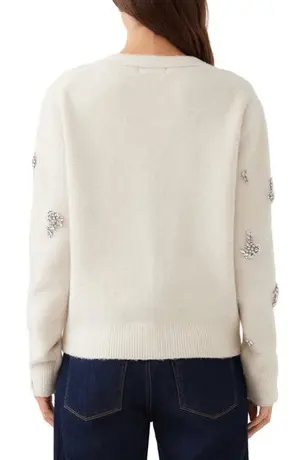 Karen Kane Rhinestone Cardigan - Ecru