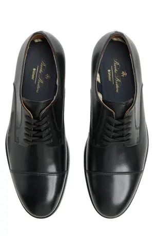 Brooks Brothers Clarkson Leather Cap Toe Derby - Black