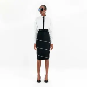 UCHÈ Spiral Zipper Skirt