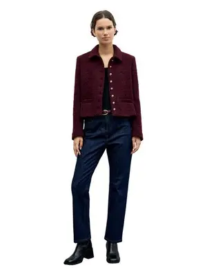 Gerard Darel Cropped Long Sleeve Jacket