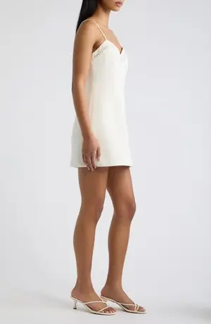 LoveShackFancy Sue Sequin Tweed Sleeveless Minidress