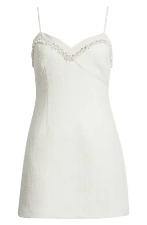 LoveShackFancy Sue Sequin Tweed Sleeveless Minidress