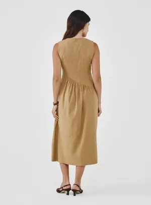 A.SHIMUS Linen Dress - Mocha Mousse