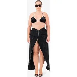 UCHÈ Leopard Print Maxi Skirt With Zip Detail