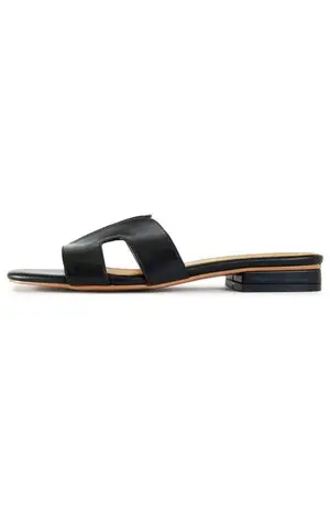 V.GAN LONDON Bok Mule Slide Sandals - Black