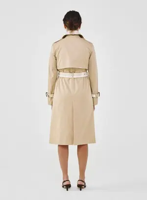 A.SHIMUS Twill & Tweed Contrast Trench