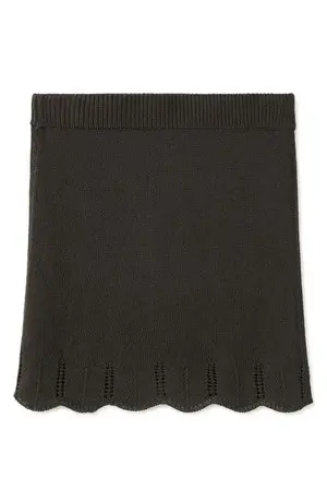 Mango Scalloped Crochet Miniskirt