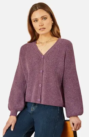 YUMI Marl Knit Cardigan