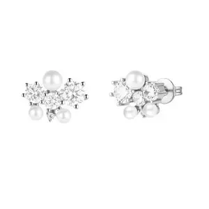 UNTAMED PETALS Love Note Stud Earrings - Metallic Silver