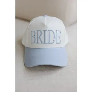 UNTAMED PETALS Bride Embroidered Hat Blue