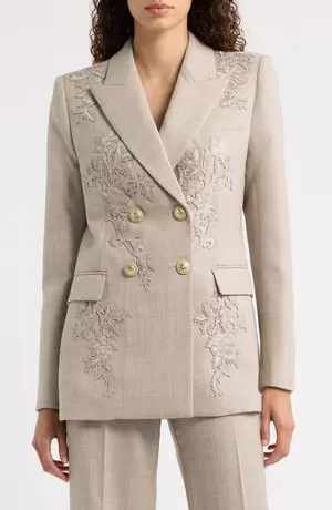 Kobi Halperin Violet Embroidered Wool Blazer