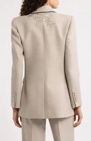 Kobi Halperin Violet Embroidered Wool Blazer