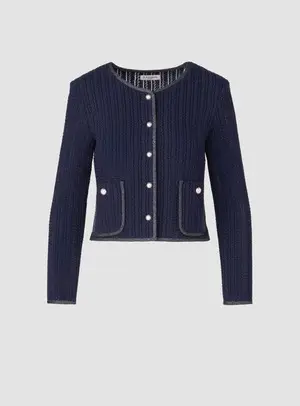 A.SHIMUS Lace Knit Cardigan - Navy