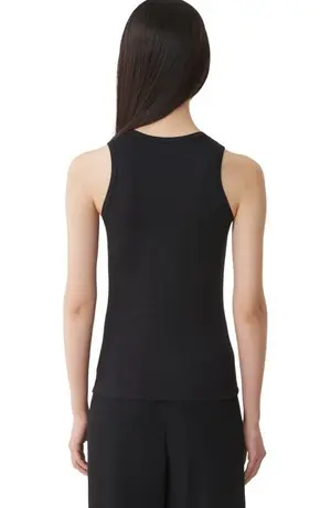 LANVIN Mother And Daughter Embroidered Jersey Tank Top