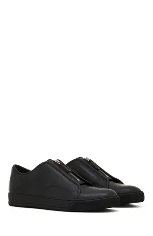LANVIN Dbb1 Zip Leather Sneakers - Black