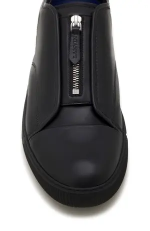 LANVIN Dbb1 Zip Leather Sneakers - Black