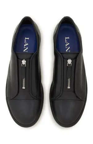 LANVIN Dbb1 Zip Leather Sneakers - Black