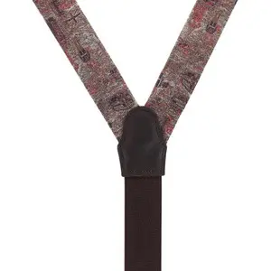 Trafalgar London Tapestry Silk Novelty Button End Suspenders