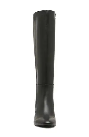 Blondo Nadine Leather Knee High Boot - Black Leather