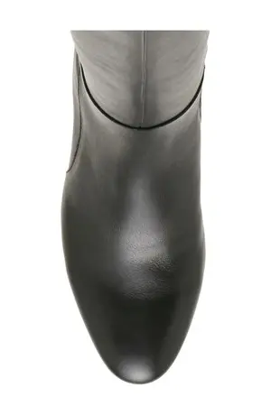 Blondo Nadine Leather Knee High Boot - Black Leather