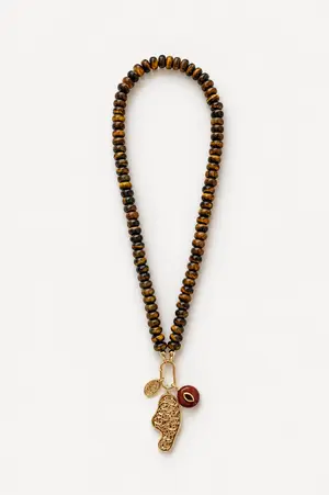 DANIELA MILLAN JEWELRY Golden Beaded Necklace - Browm