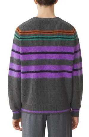LANVIN Striped Sweater In Wool And Cashmere
