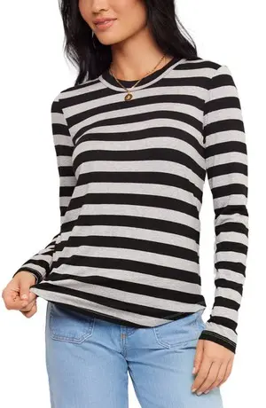 Karen Kane Crewneck Long Sleeve Top - Stripe