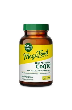 MEGAFOOD High Absorption Coq10 200mg Per Serving With Bioperine Black Pepper Extract - None