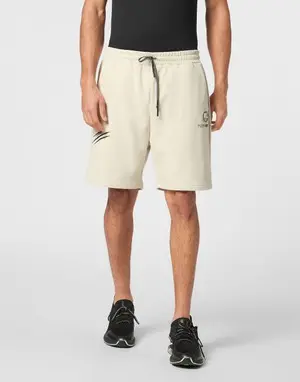 PLEIN SPORT Loose Fit Jogging Shorts Scratch - Grey