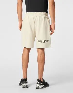 PLEIN SPORT Loose Fit Jogging Shorts Scratch - Grey