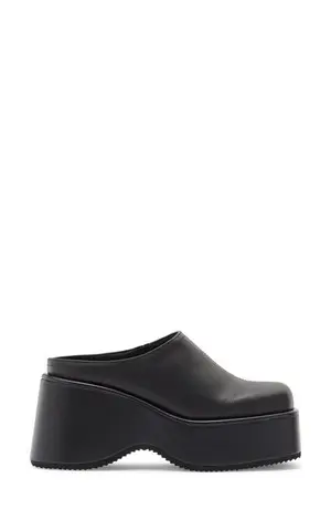 Jeffrey Campbell Waveform Leather Platform Wedge Mule