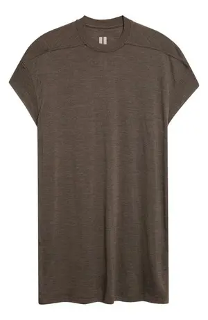 Rick Owens Jumbo Wool & Silk T-shirt - Dark Dust