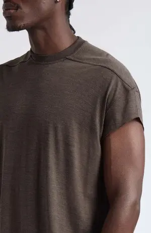 Rick Owens Jumbo Wool & Silk T-shirt - Dark Dust