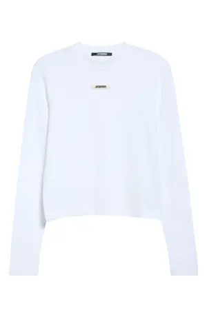 Jacquemus Long Sleeve Crewneck Top - White